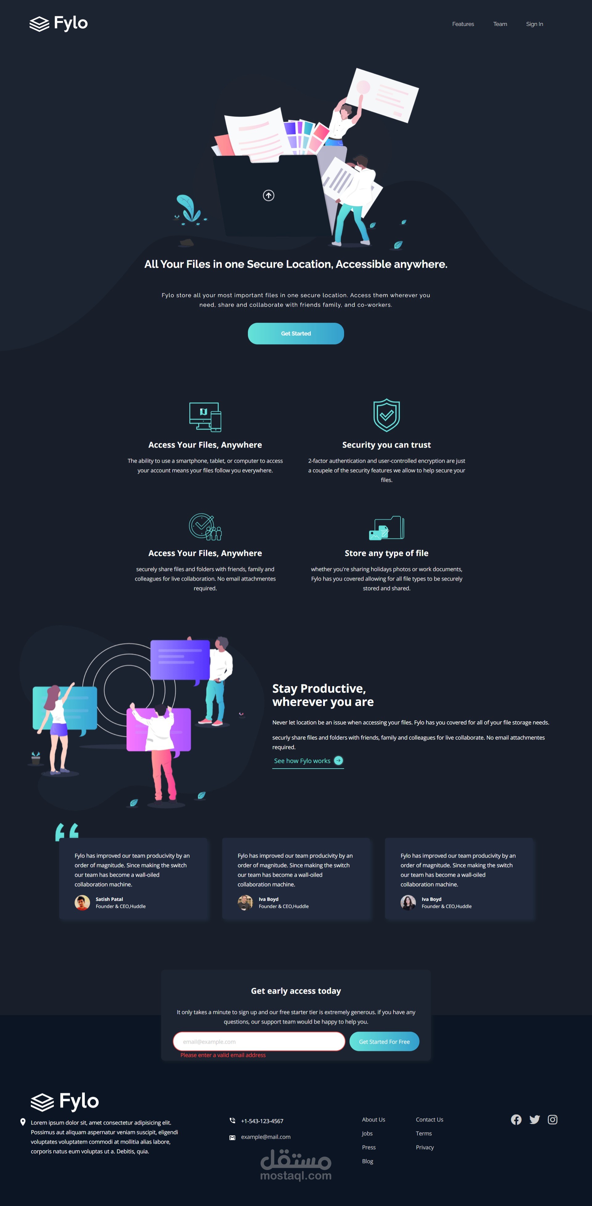 website Fylo | مستقل