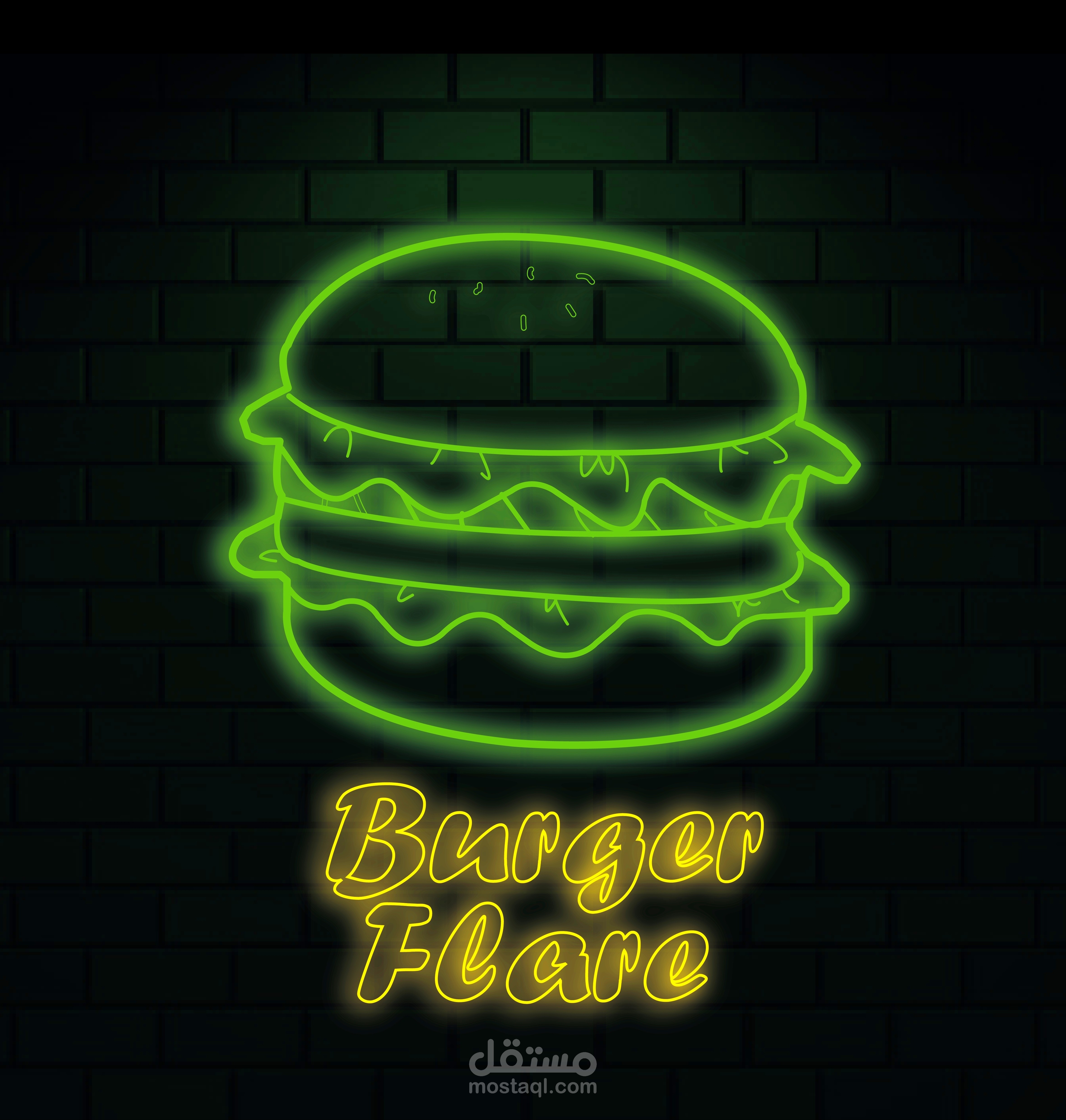 تصميم لمطعم burger flare | مستقل