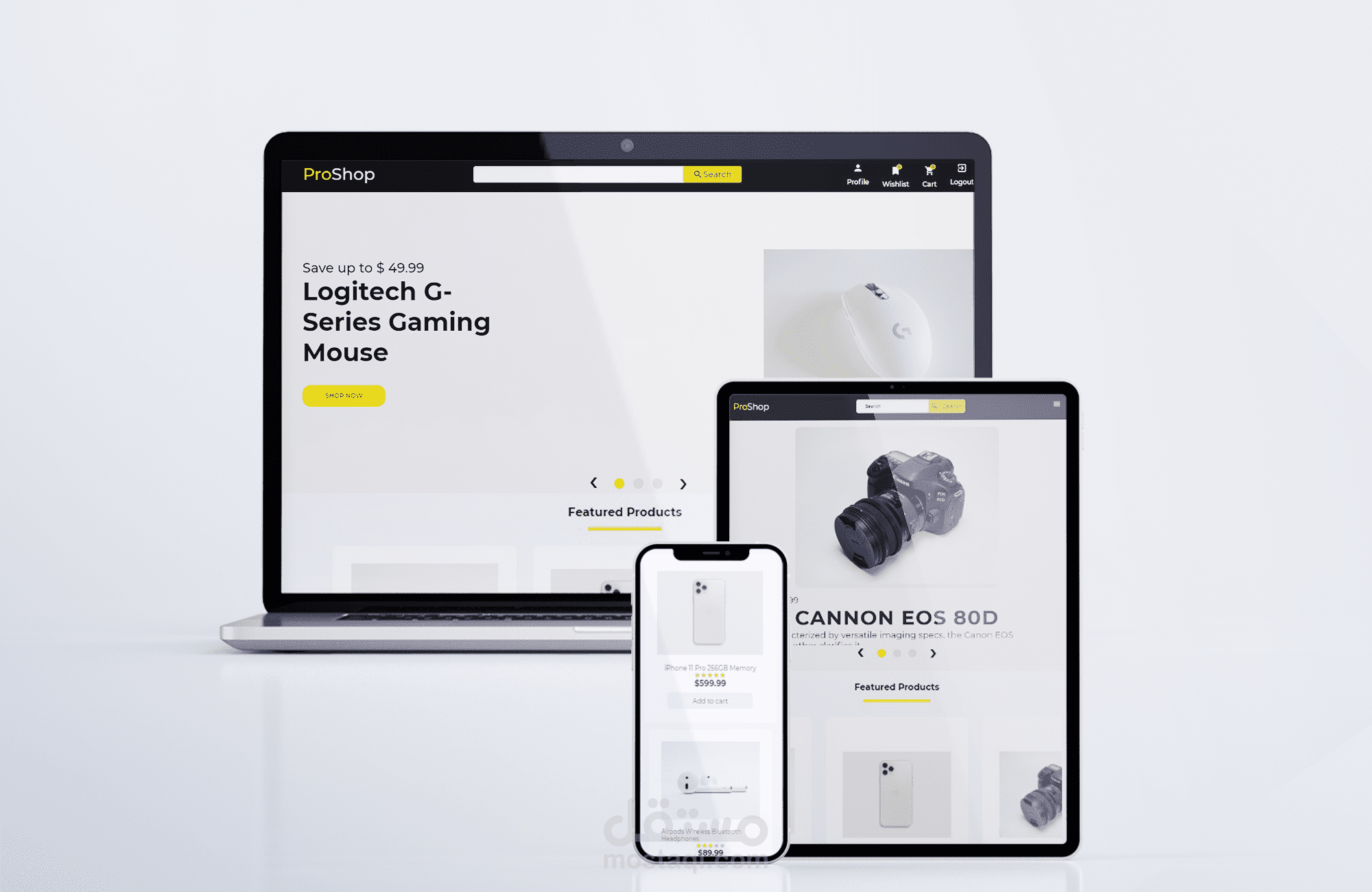 Pro shop e-commerce Web Application | مستقل Pro shop e-commerce Web Application | مستقل