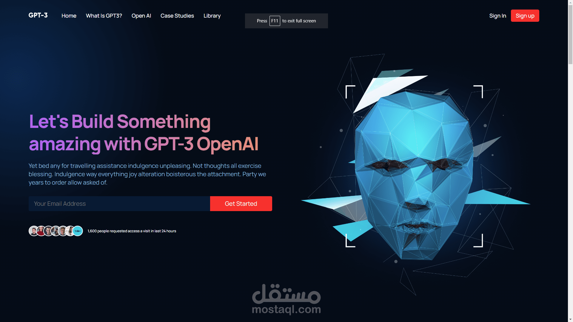 AI Website Using Reactjs | مستقل AI Website Using Reactjs | مستقل