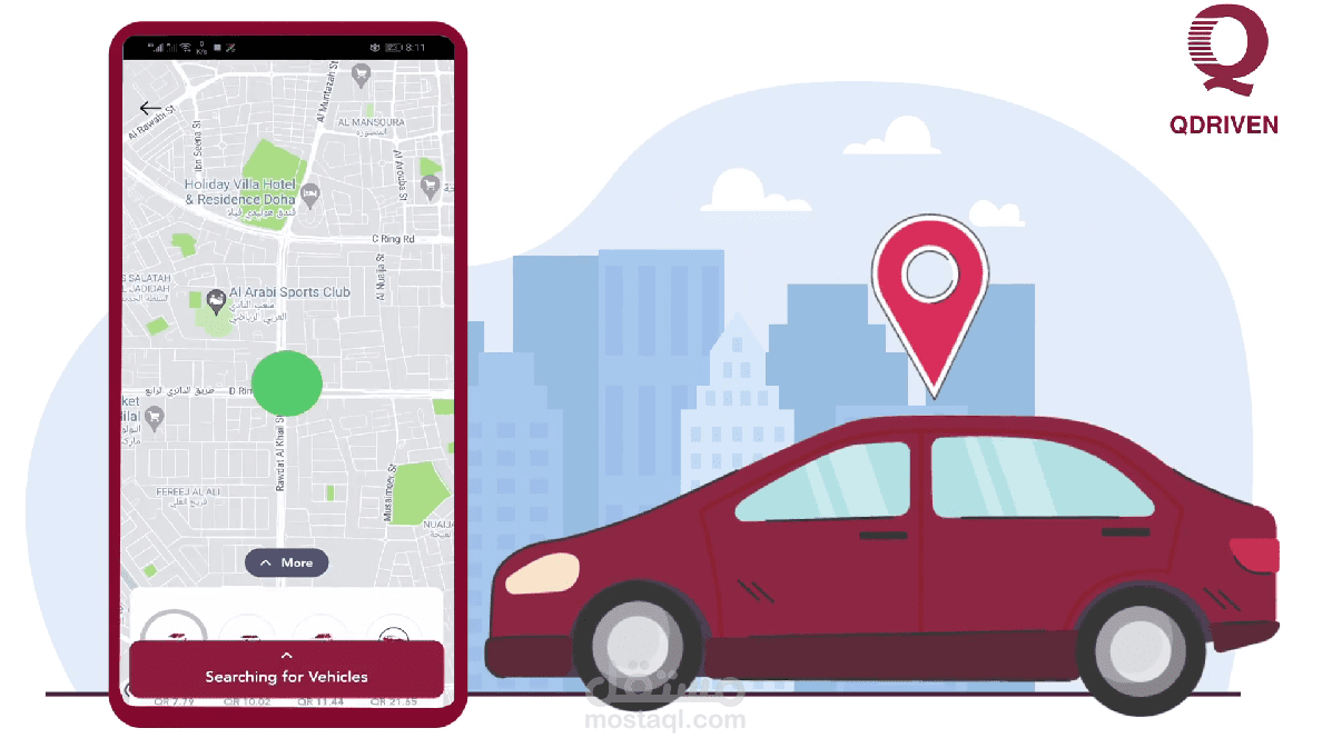 فيديو موشن غرافيك لتطبيق ركاب قطري | مستقل