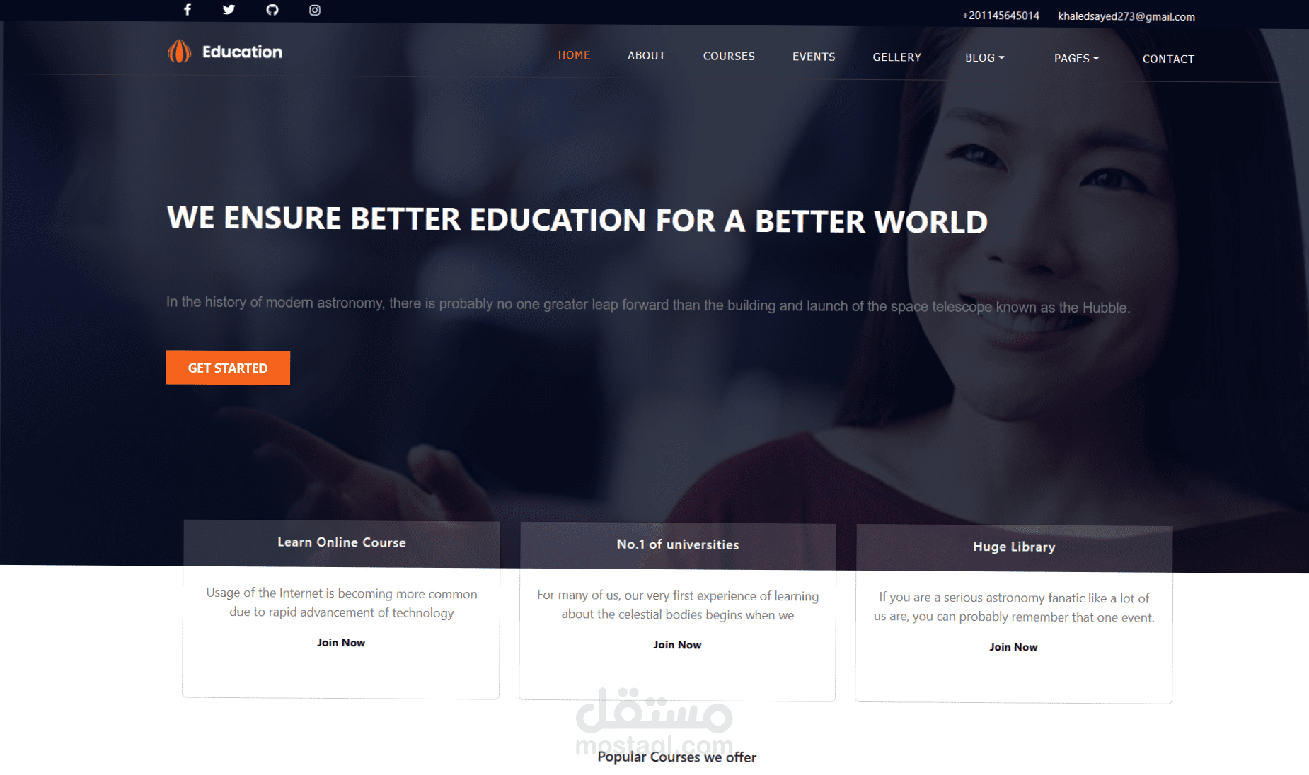 Education Website | مستقل