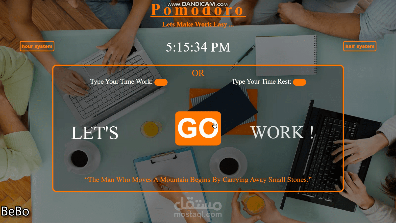 web-application (pomodoro) | مستقل web-application (pomodoro) | مستقل