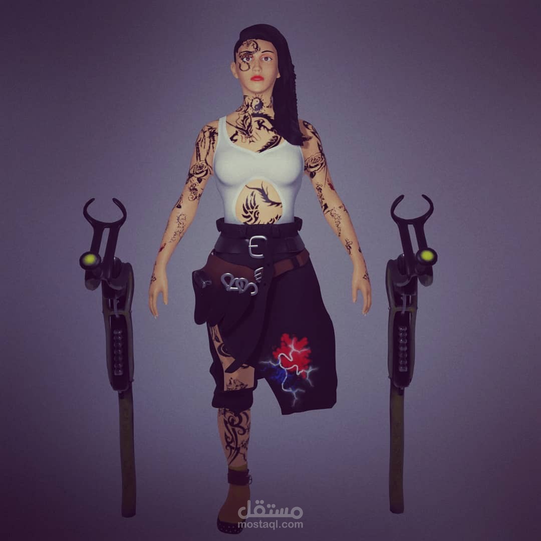 Female 3d Character مستقل