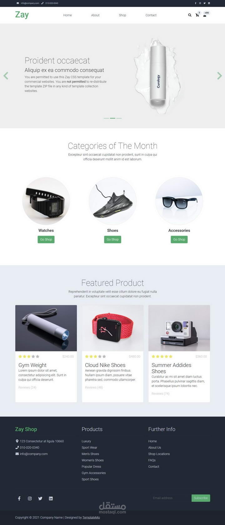 Shop – Free Bootstrap eCommerce Website Template | مستقل Shop – Free Bootstrap eCommerce Website Template | مستقل