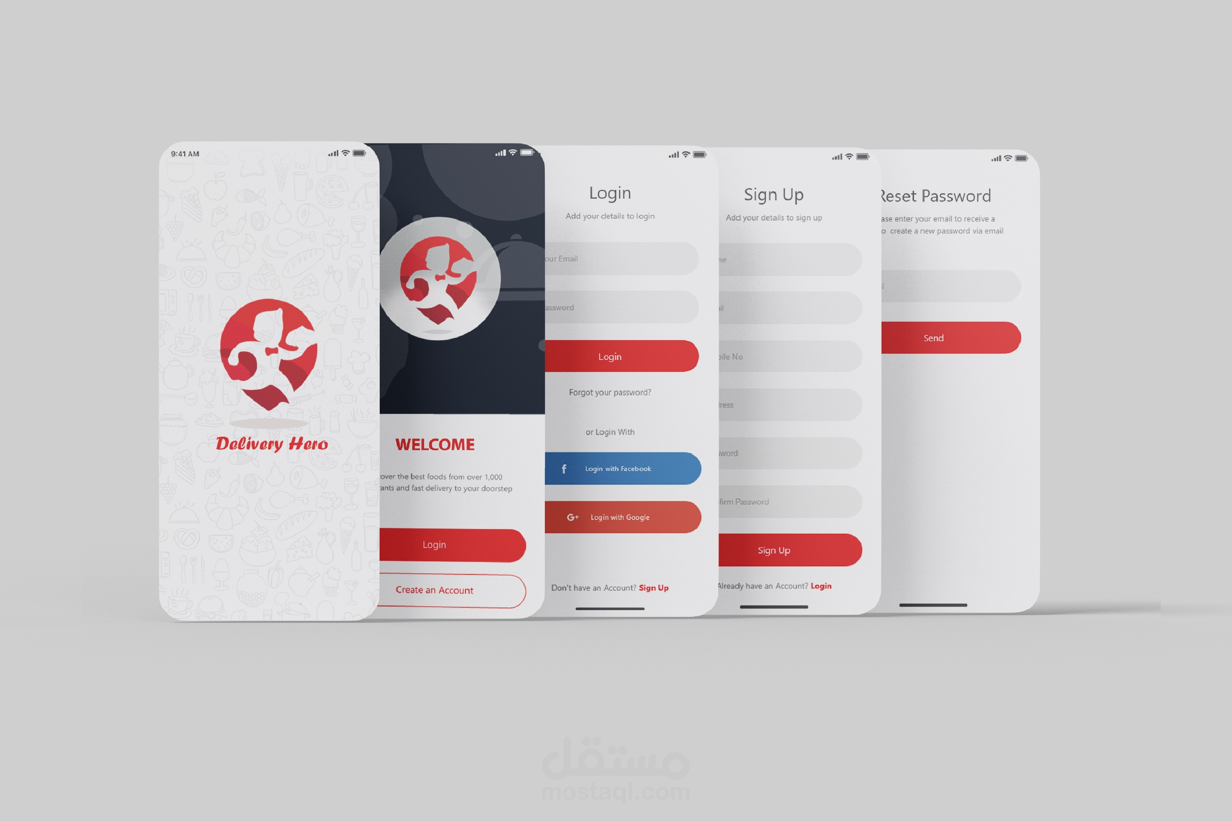 Hero delivery ui & ux design | مستقل