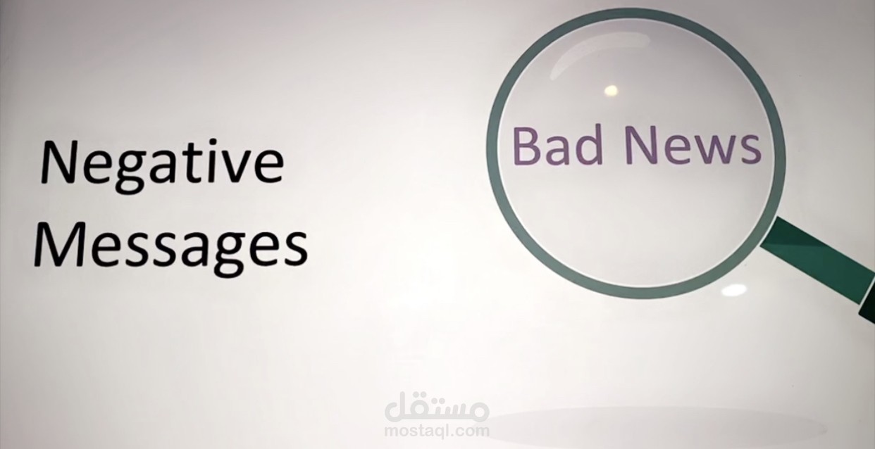 Negative Messages Powerpoint - عرض تقديمي للرسائل السلبية | مستقل