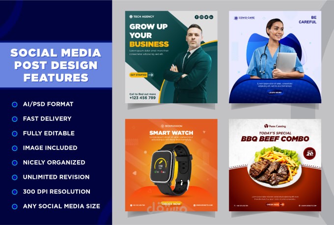 professional social media post templates | مستقل