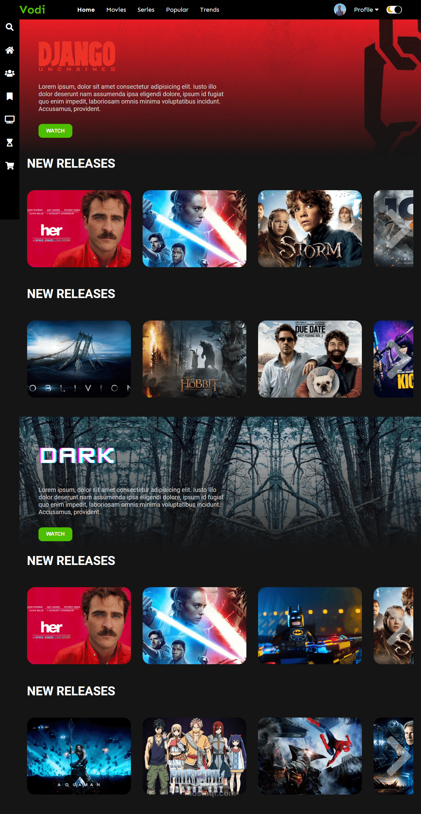 Movie website | مستقل