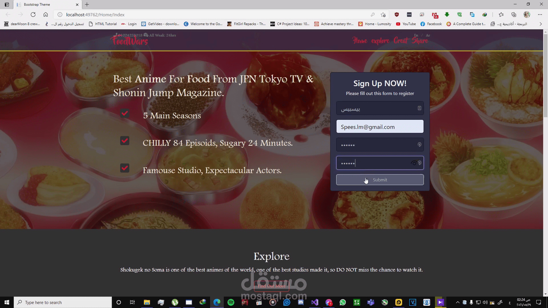 The First Practicing Landing Page Using Html5 Css3 And Bootstrap مستقل 8905