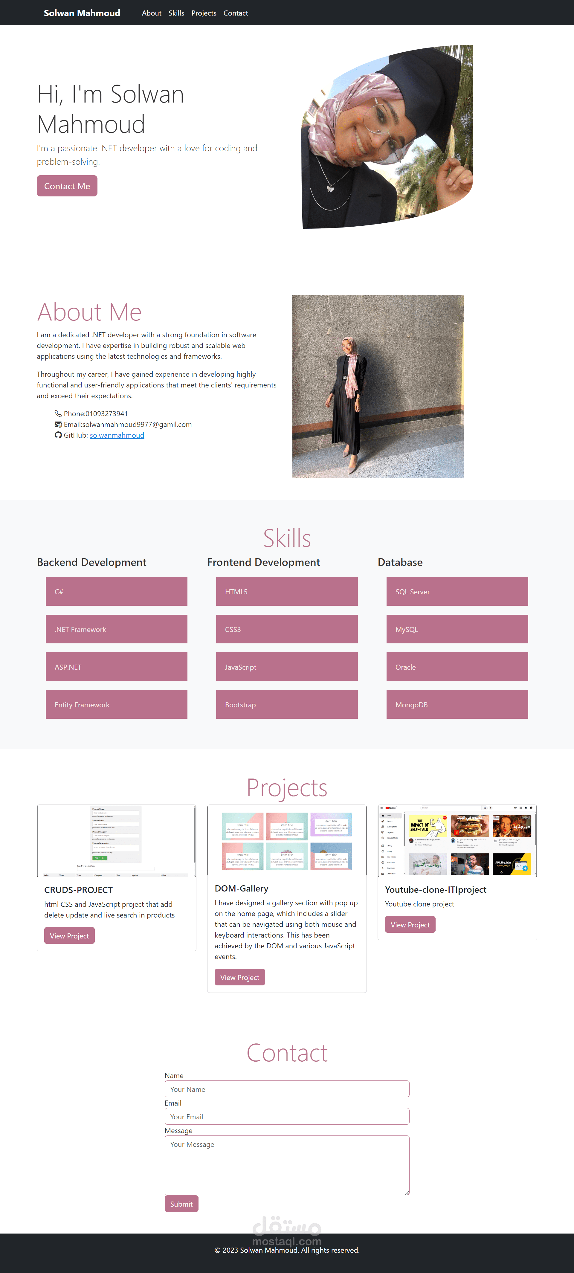 portfolio project | مستقل