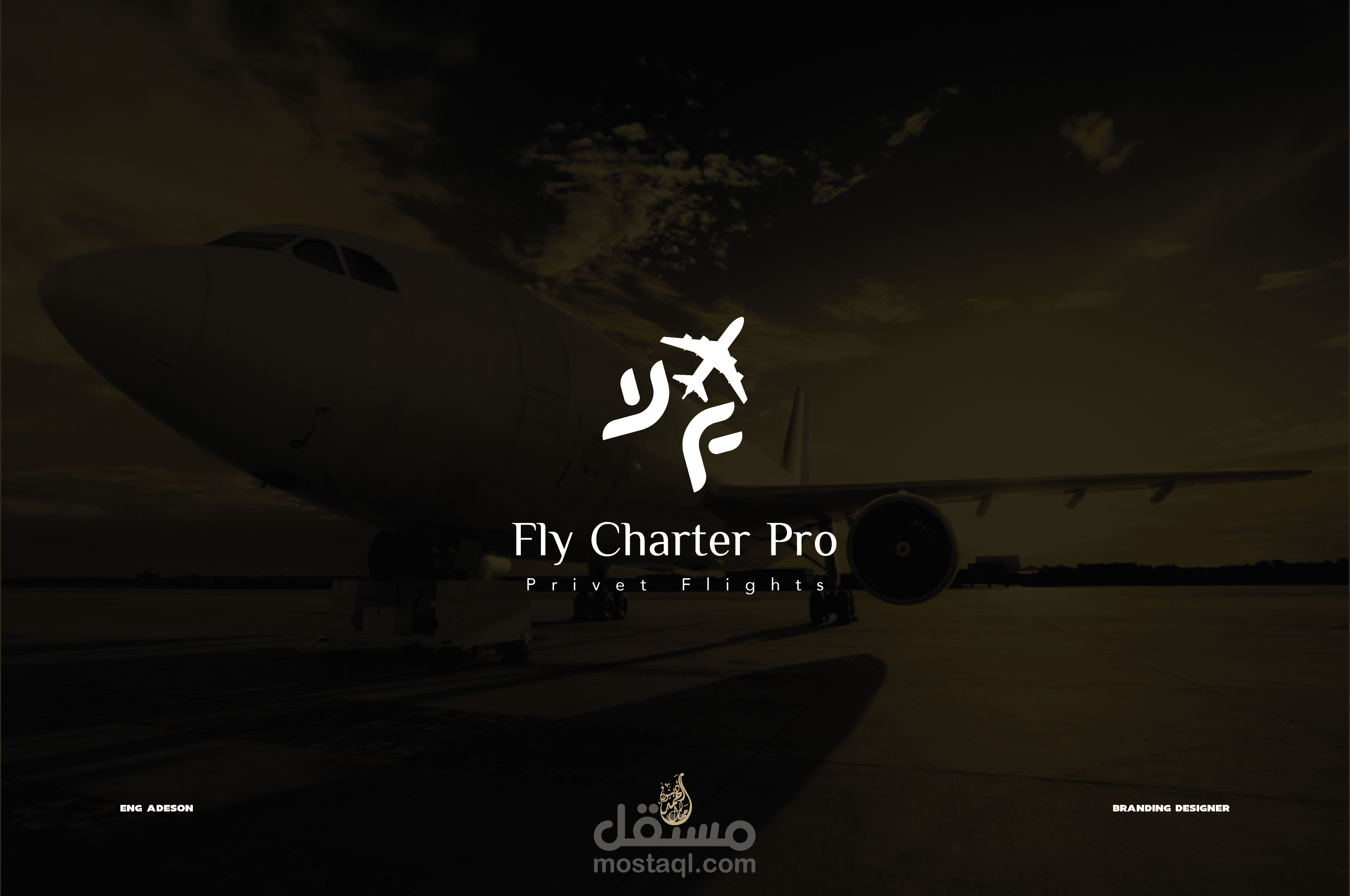 logo for fly charter pro company for privet flights | مستقل