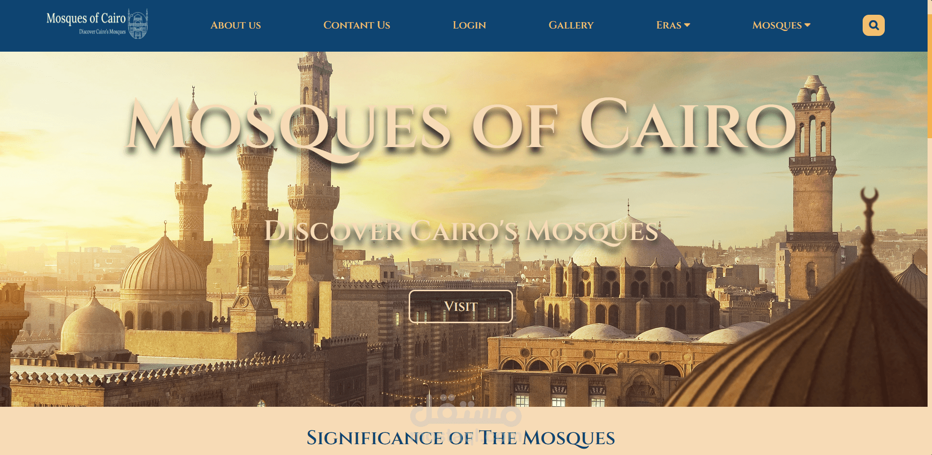 Mosques of Cairo Web Design | مستقل