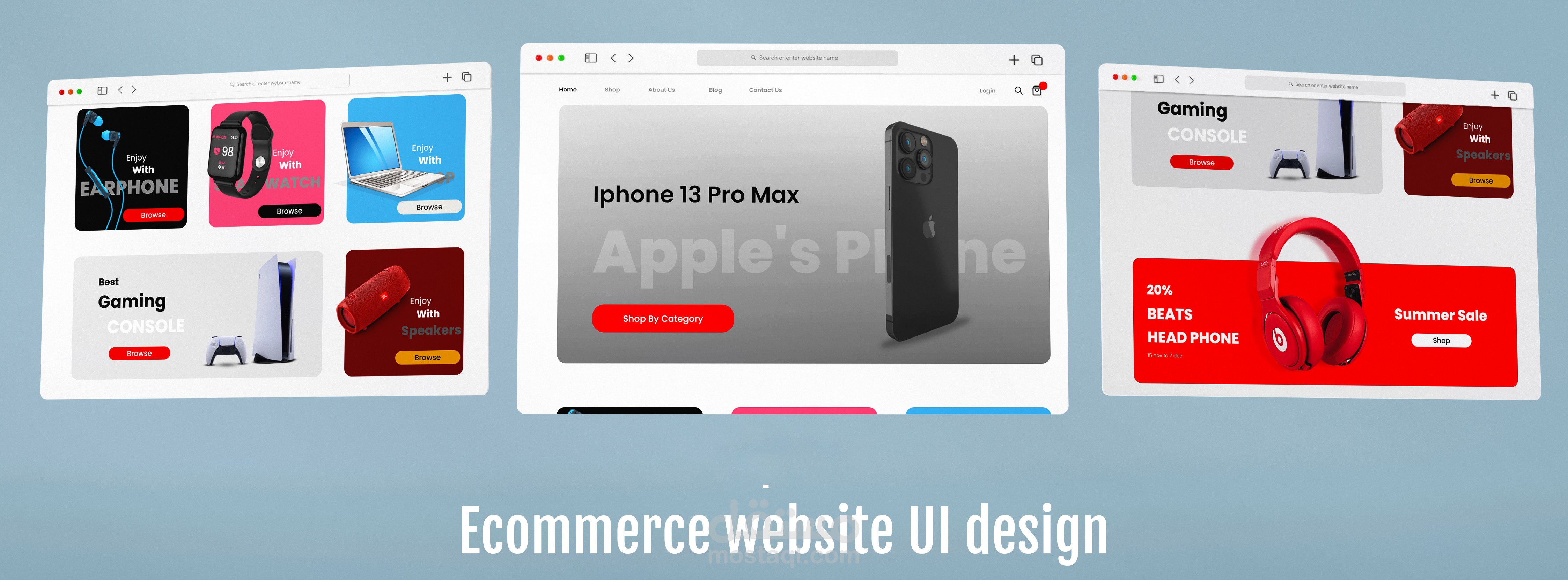 Ecommerce website UI and Develop | مستقل