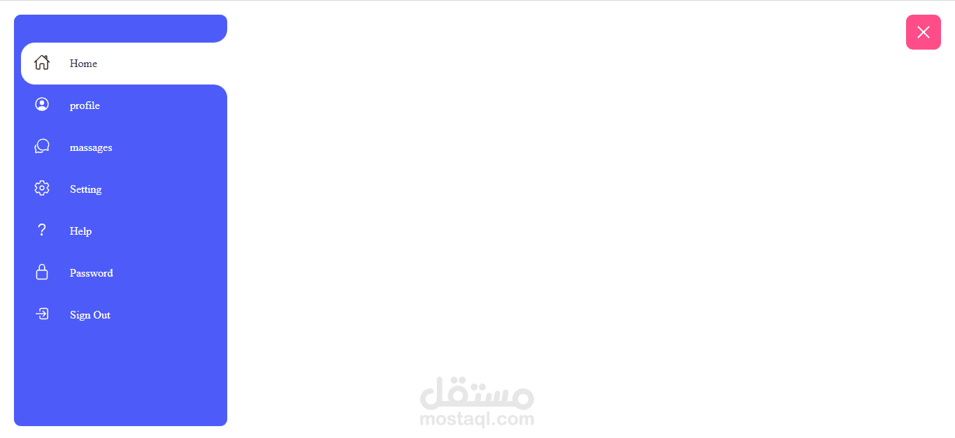 simple side navigation menu bar | مستقل