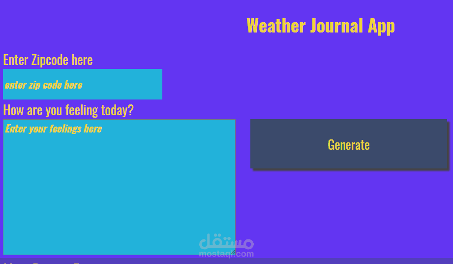 Weather Journal App مستقل 2328