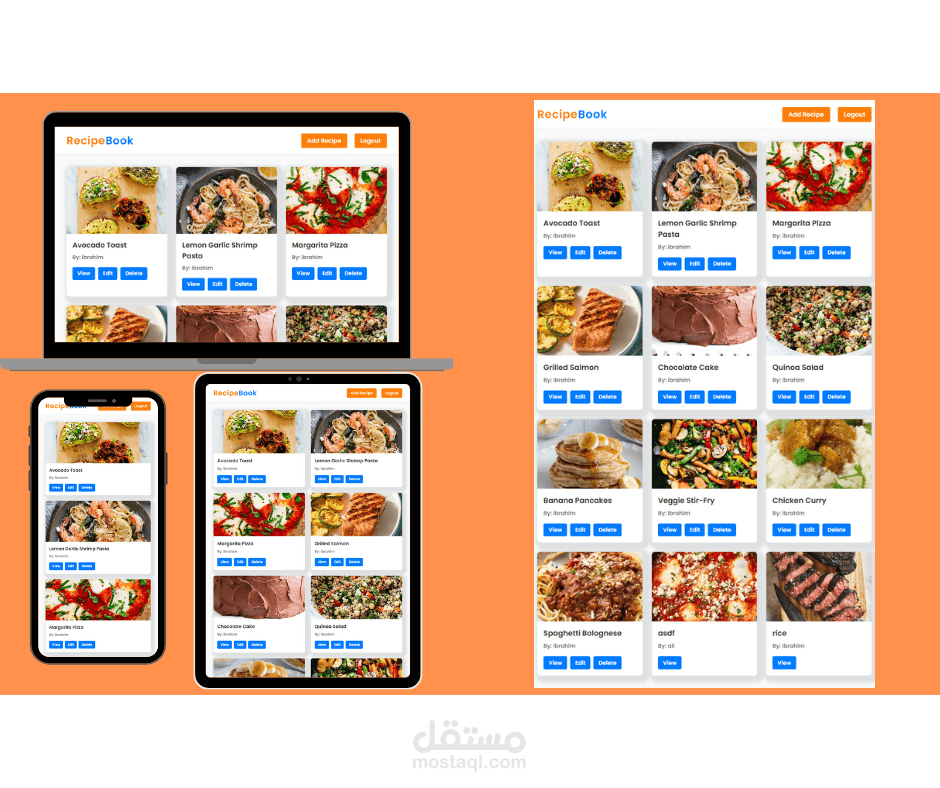 Book Recipe (Using PHP) | مستقل
