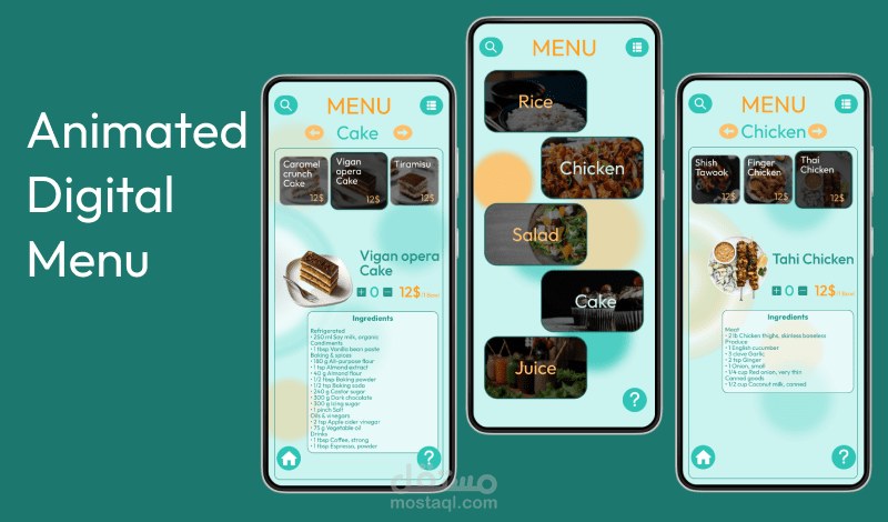 Animated Digital menu | مستقل