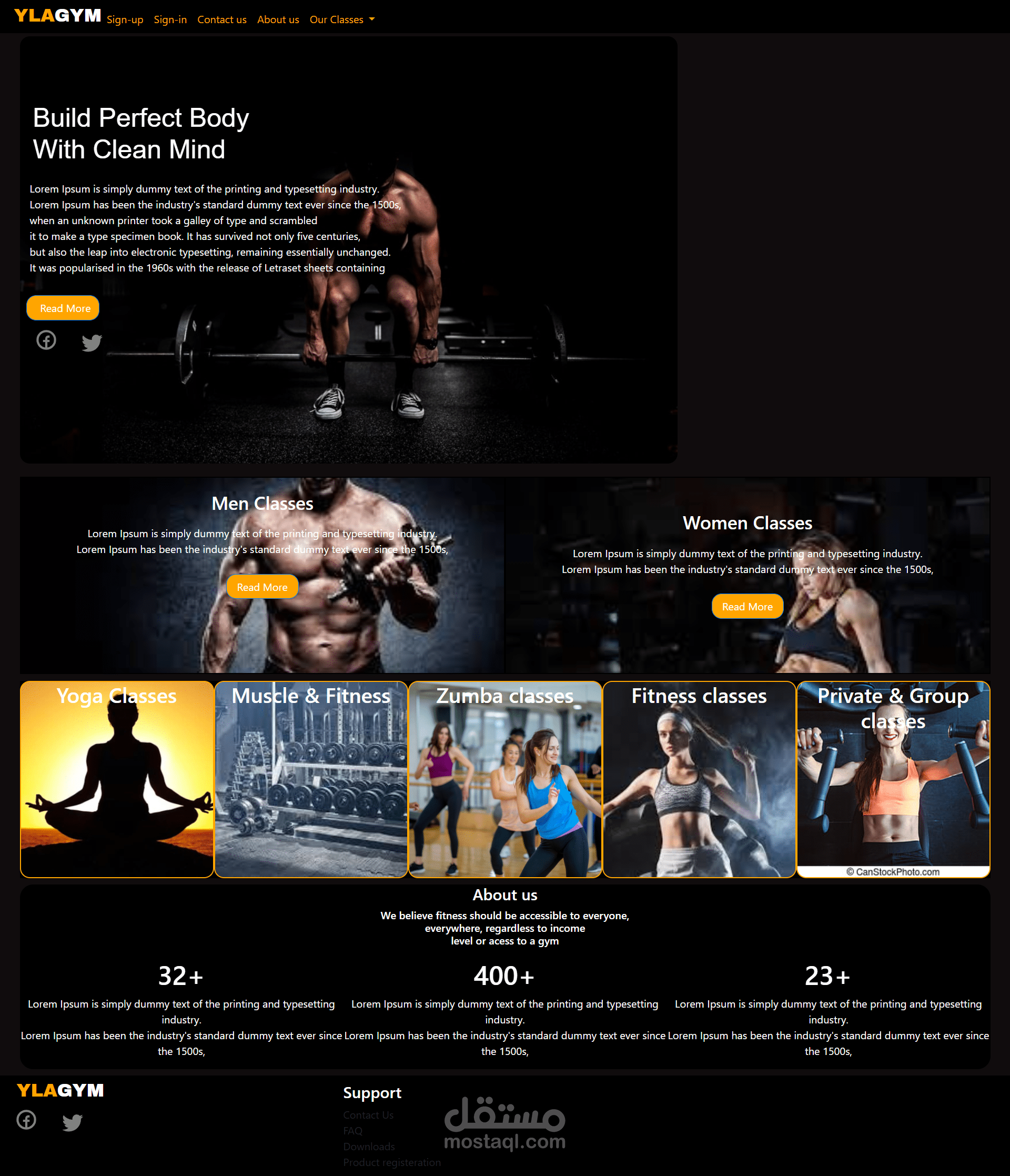 Gym website | مستقل