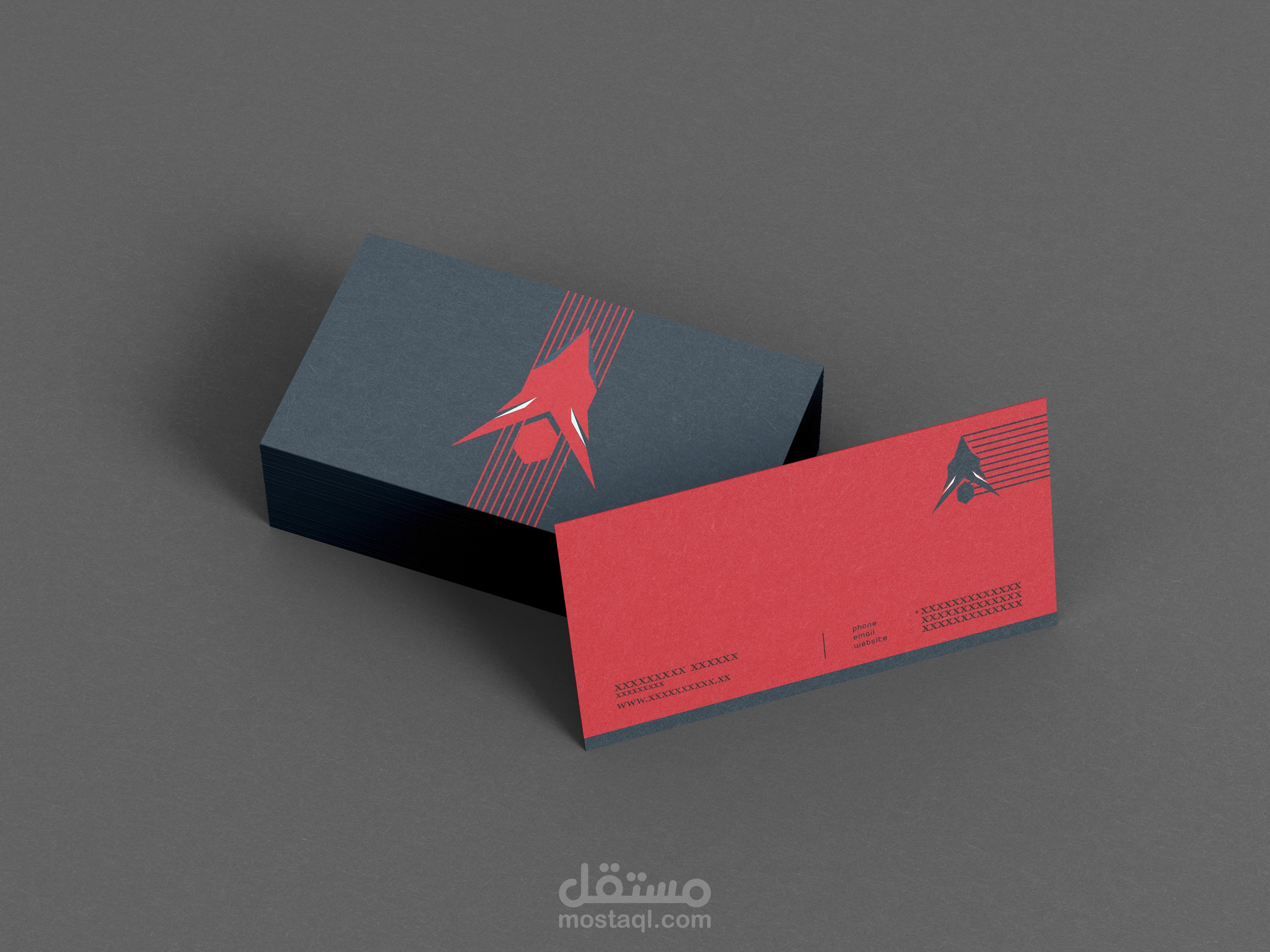 business card red rocket | مستقل