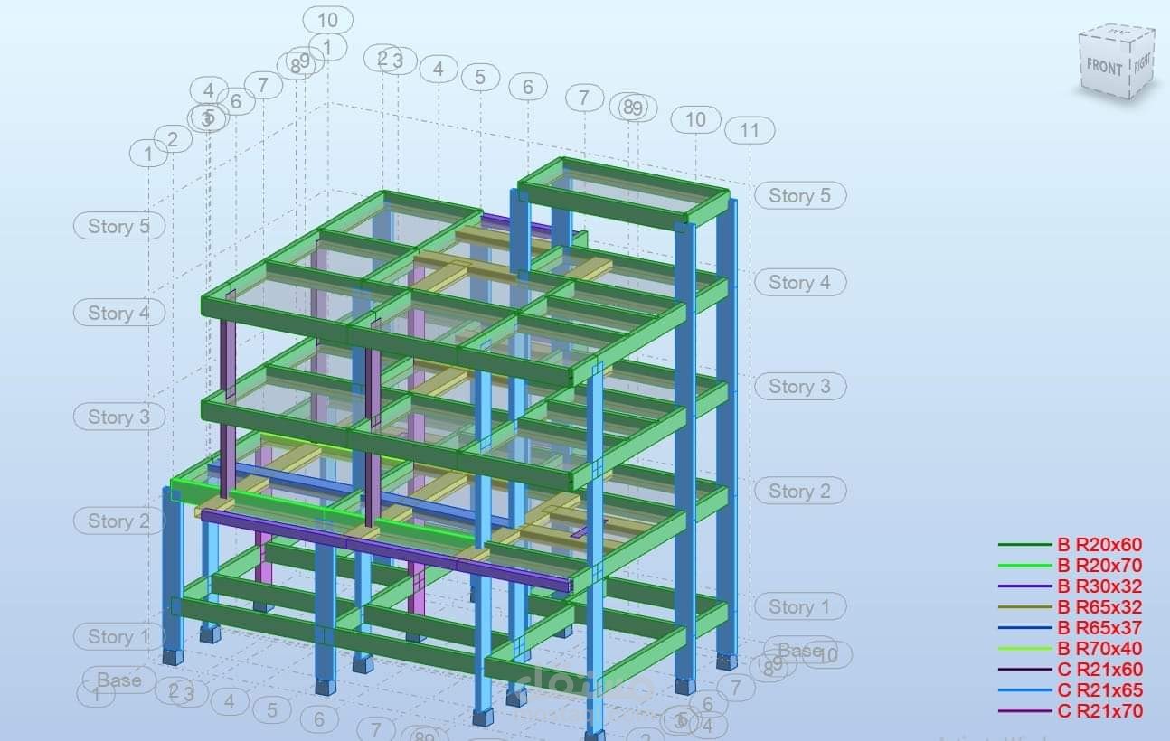 التحليل والتصميم الإنشائي باستخدام برنامج ETABS و ROBOT | مستقل