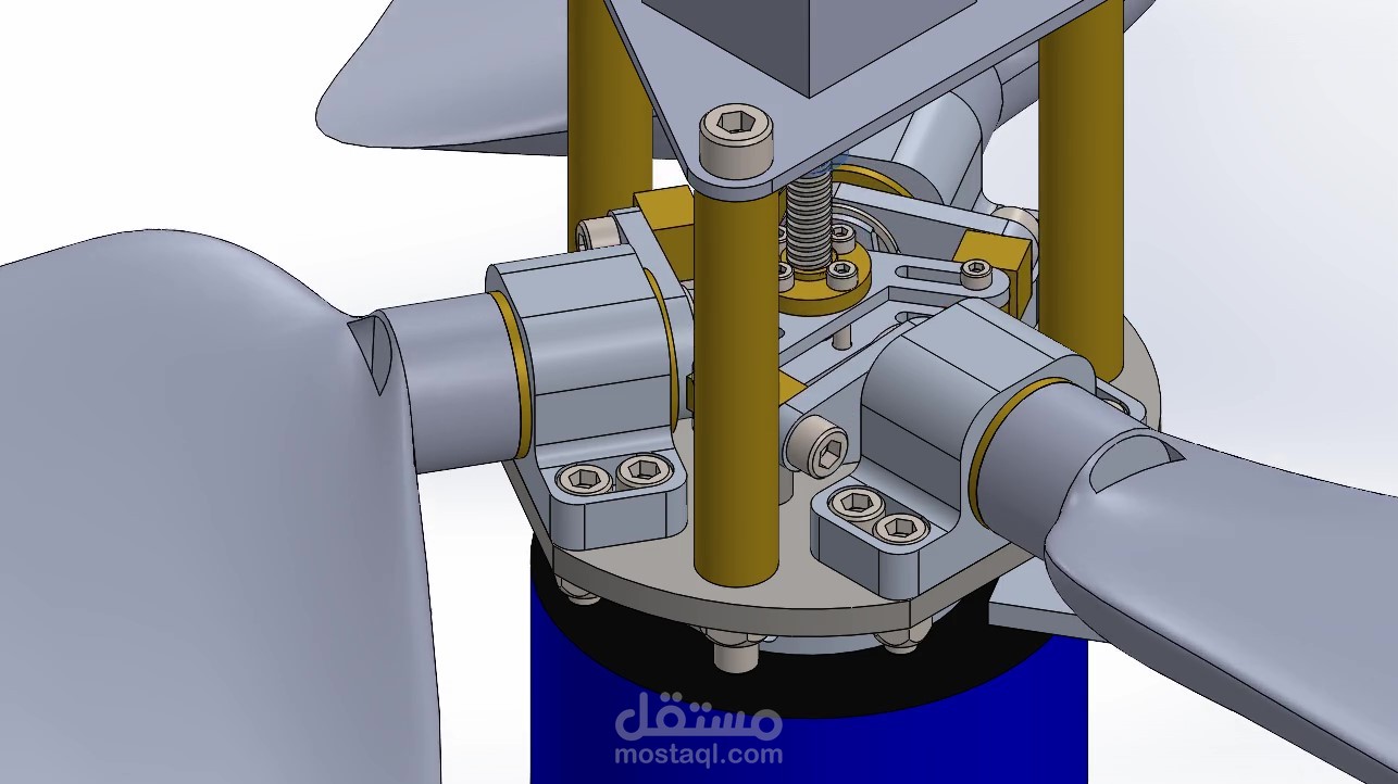 A pitching mechanism for a small wind turbine | مستقل