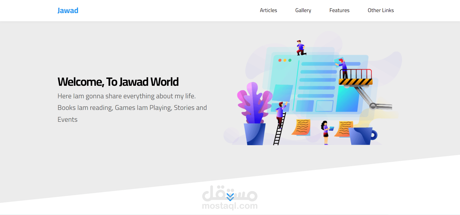Template Made With Html Css And Java Script مستقل