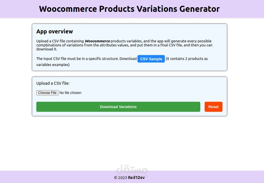 Woocommerce Product Variations Generator | مستقل Woocommerce Product Variations Generator | مستقل