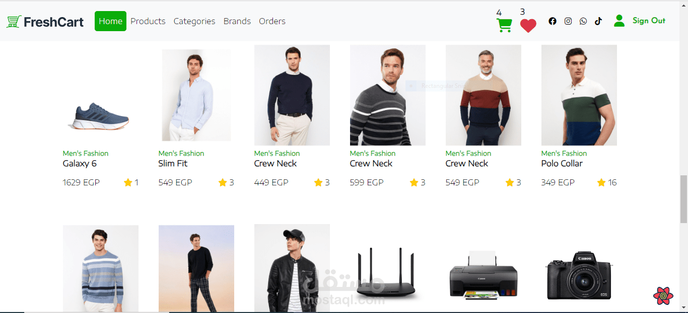 Fresh Cart e-commerce | مستقل