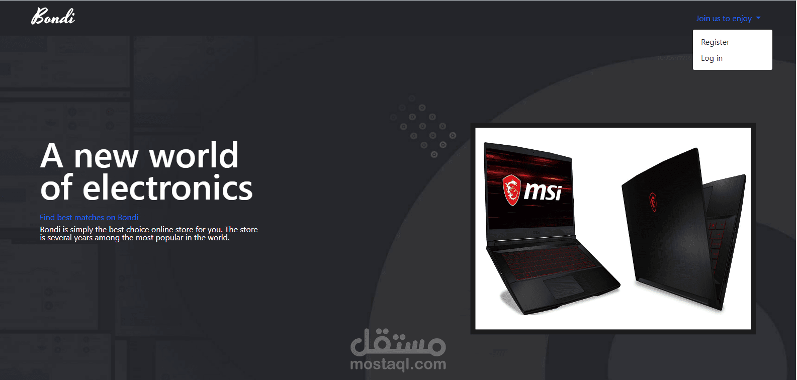 مشروع E Commerce باستخدام Javascript Html Css مستقل