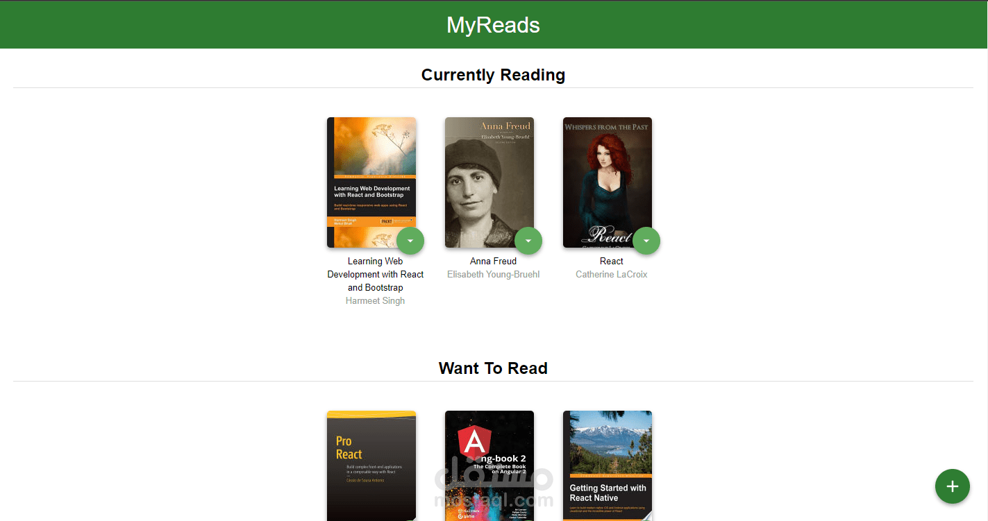 React JS App (My-Reads) | مستقل React JS App (My-Reads) | مستقل