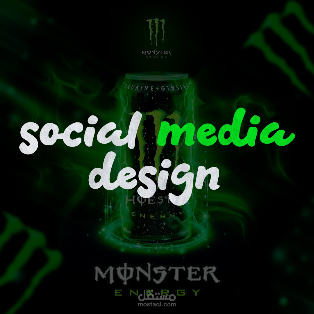 social media design for monster | مستقل
