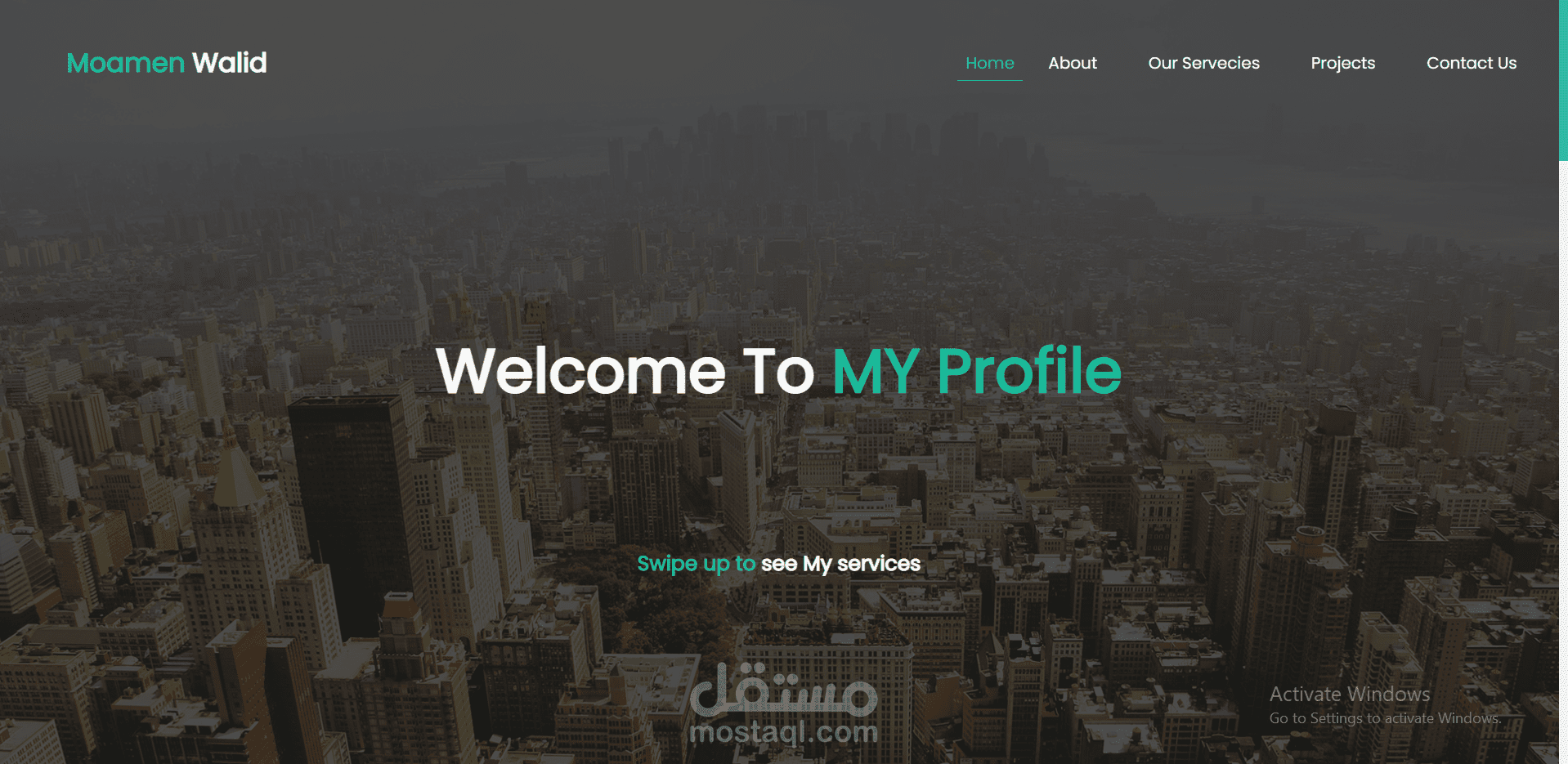 Front - End Project / Portfolio Template | مستقل