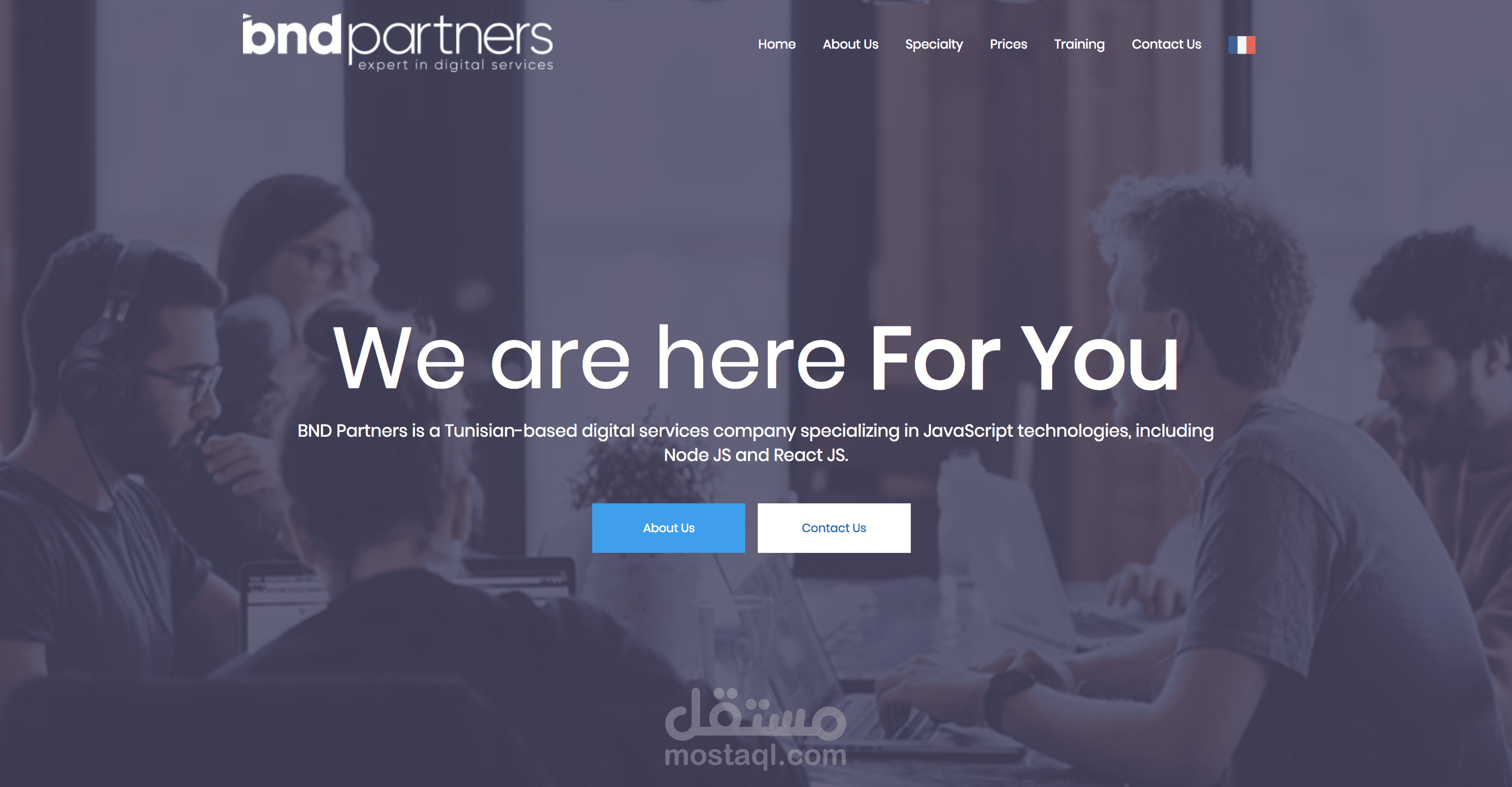 تصميم موقع صفحة واحدة لشركة فرنسية BND Partners | مستقل