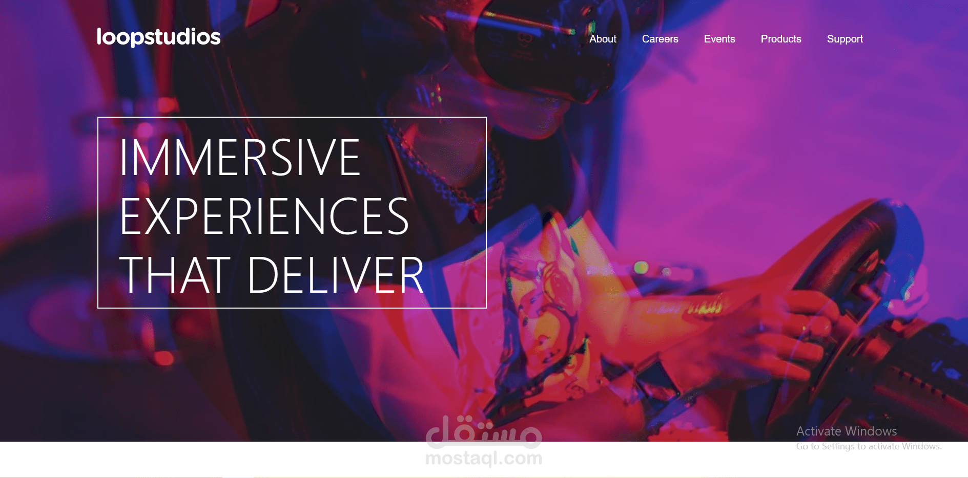 موقع ويب من تصميمي | LoopStudios | مستقل