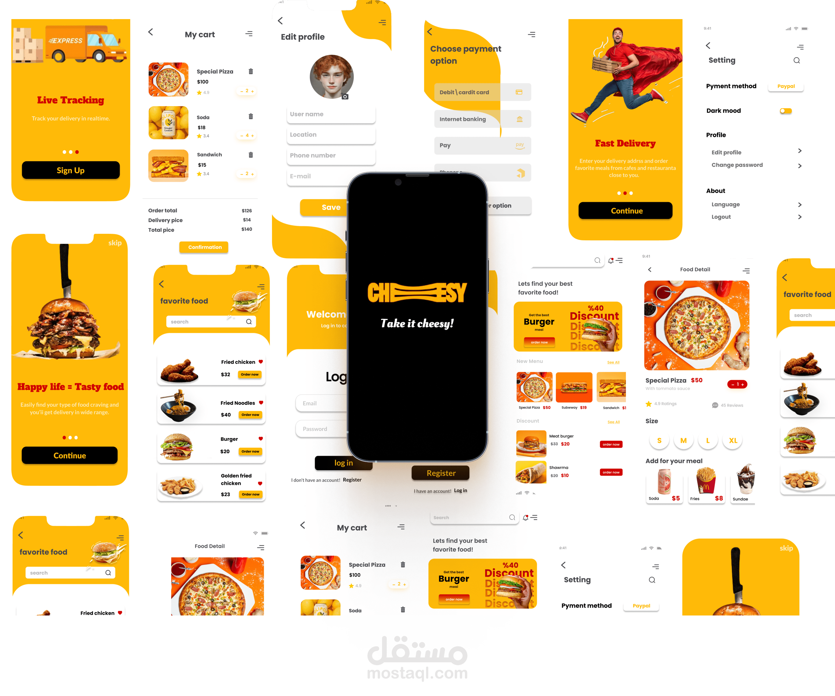 Cheesy delivery food app | مستقل