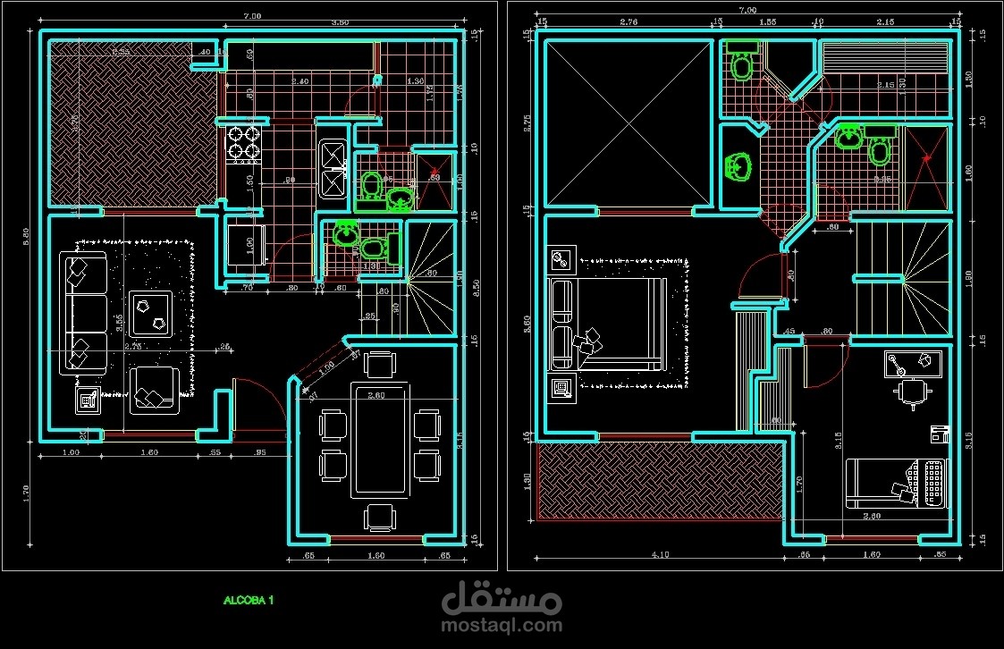 autocad plan | مستقل
