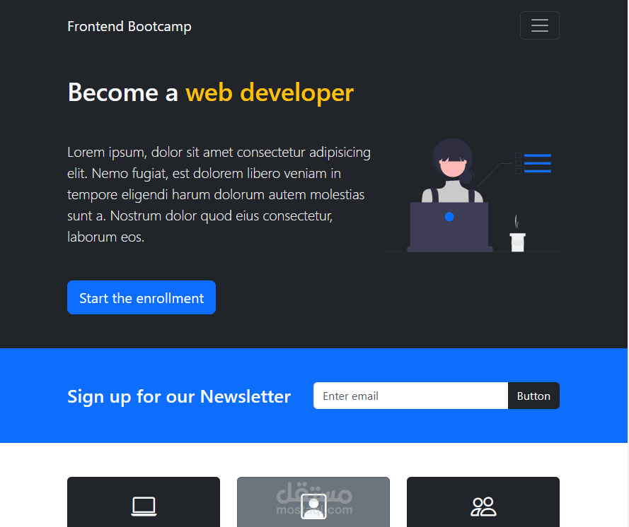 responsive bootstrap webpage template | مستقل