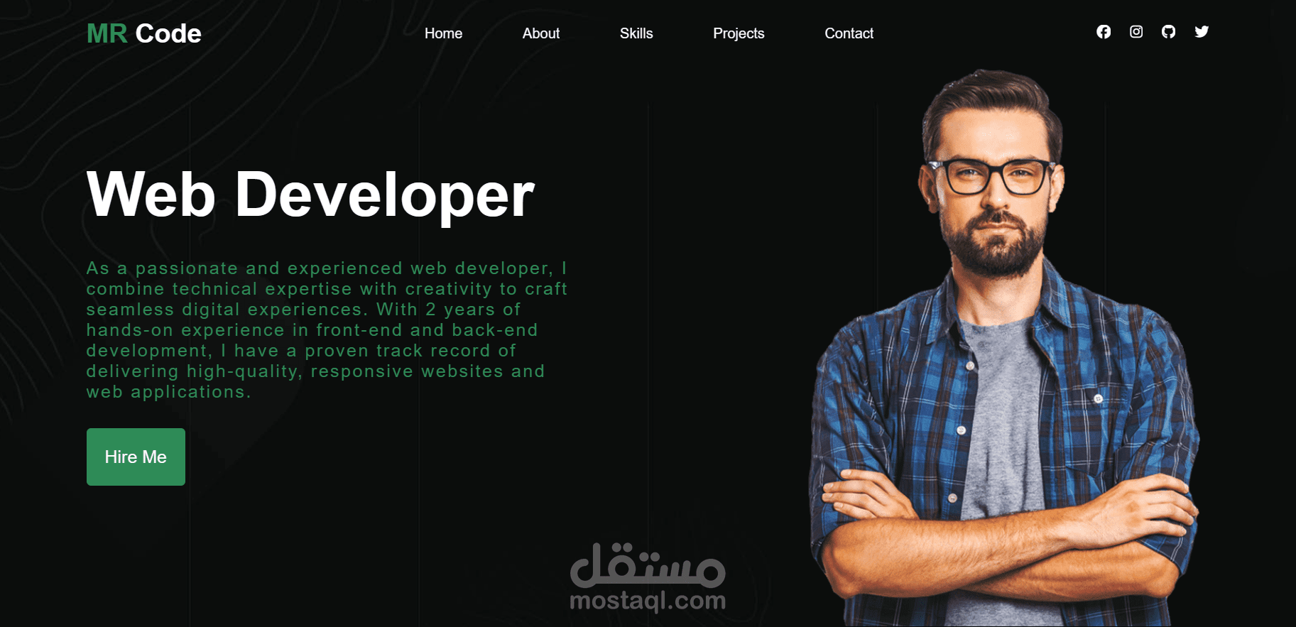 Responsive Portfoilo Website مستقل 