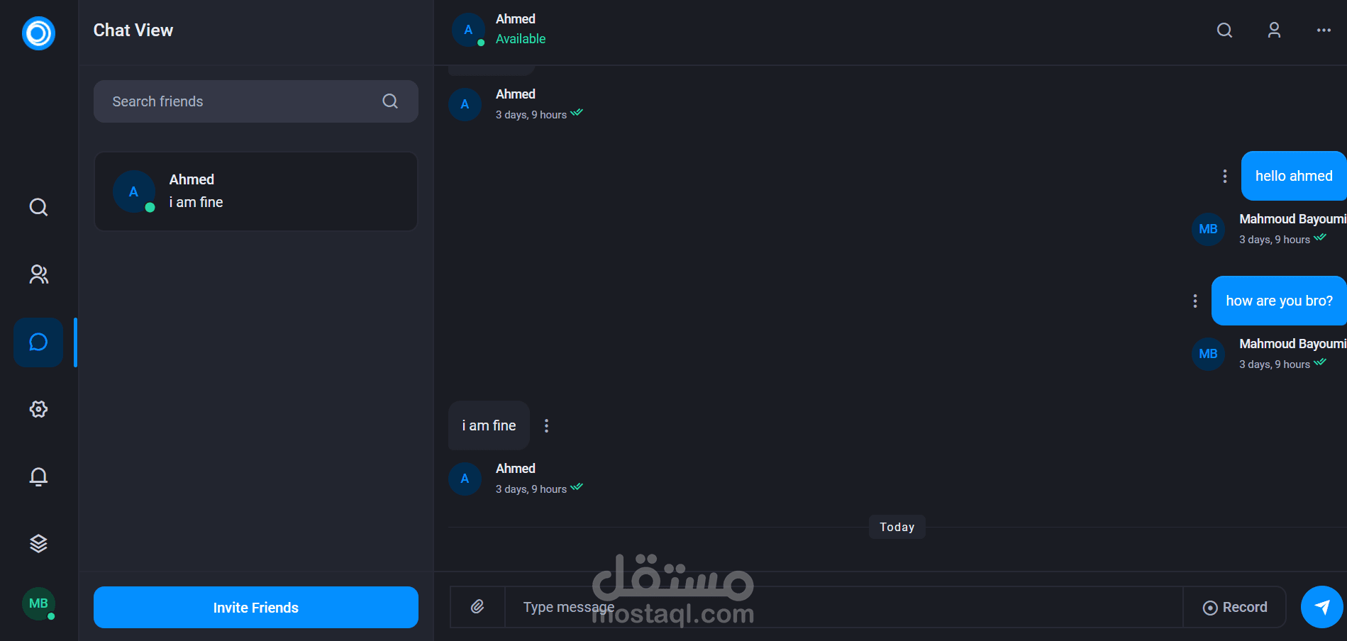 Real time chat system | مستقل Real time chat system | مستقل