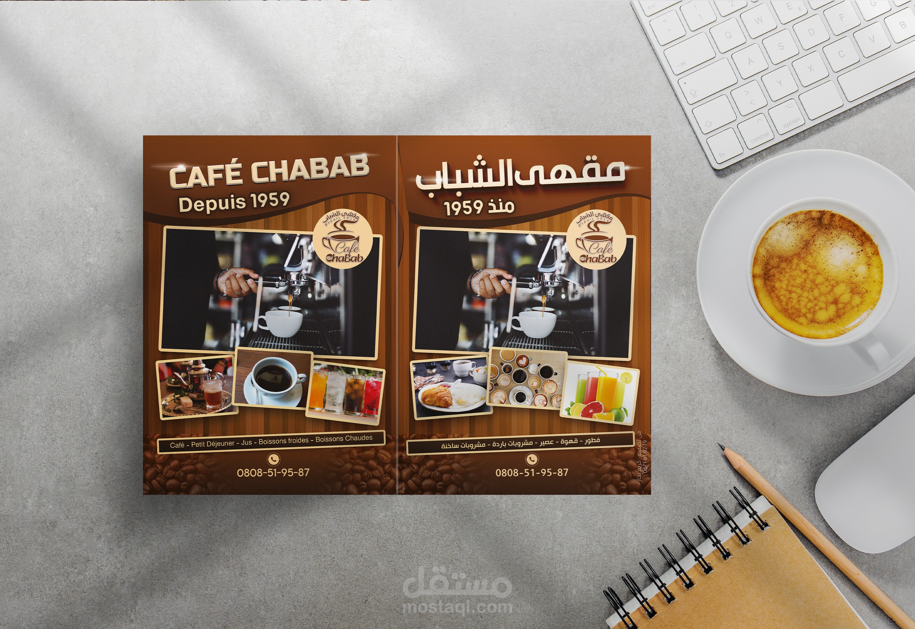 تصميم منيو مقهى الشباب | مستقل