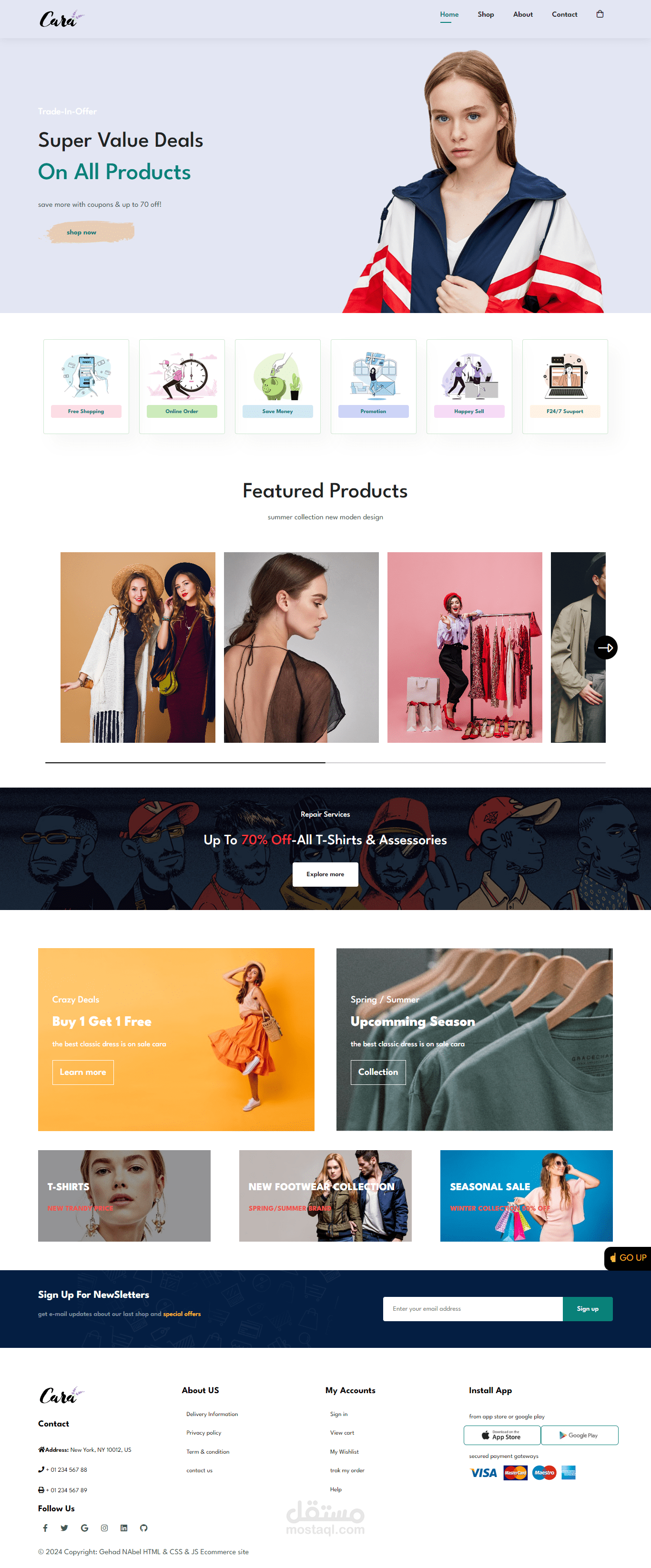 E-Commerce completed a responsive web application . | مستقل E-Commerce completed a responsive web application . | مستقل