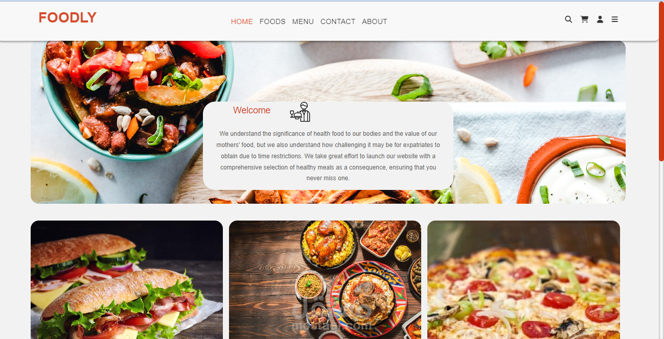 تصميم صفحه لمطعم باستخدام HTML,CSS, Java script,Laravel ,mysql | مستقل