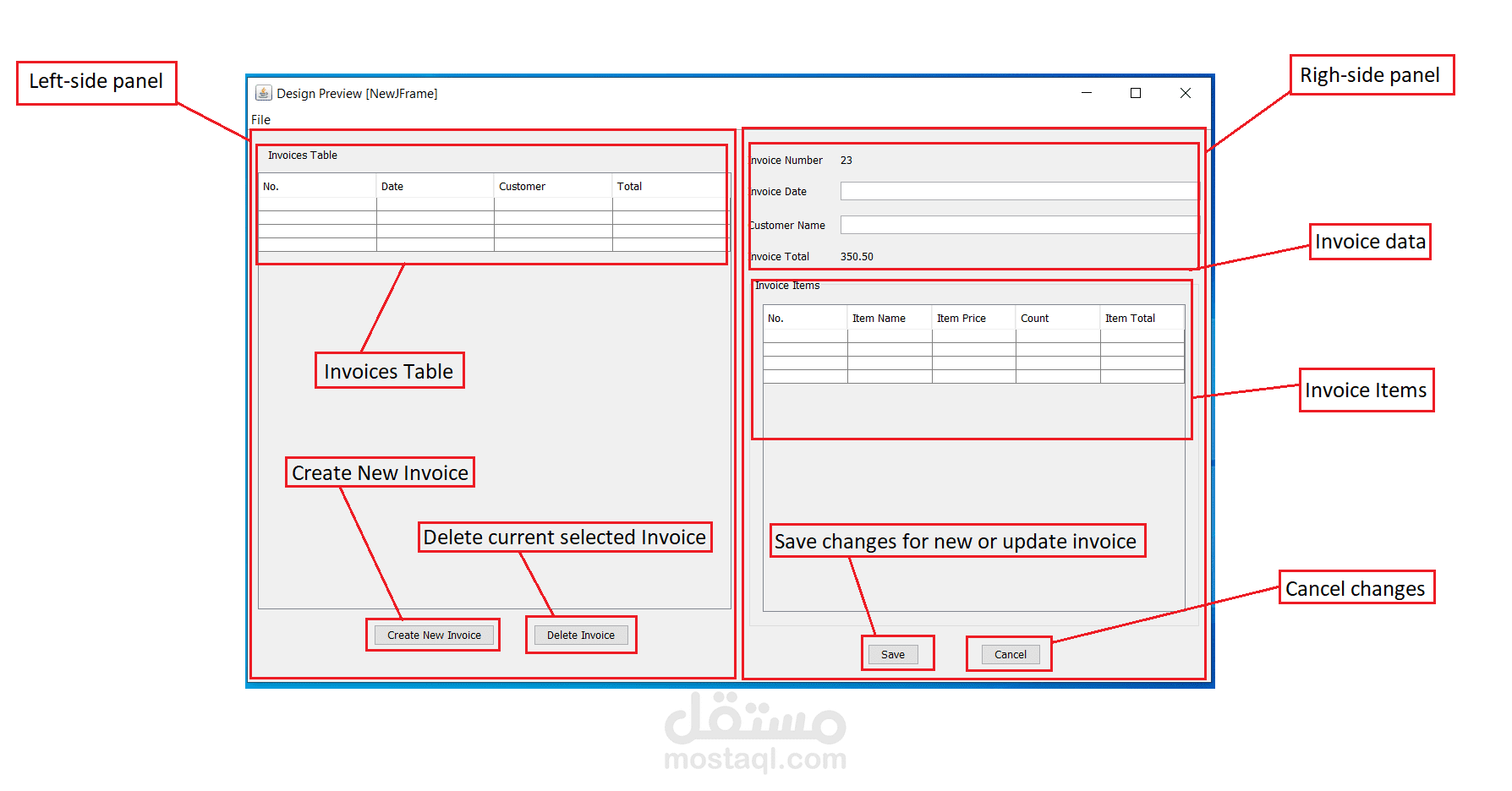Sales Invoices Generator Desktop App مستقل 1490