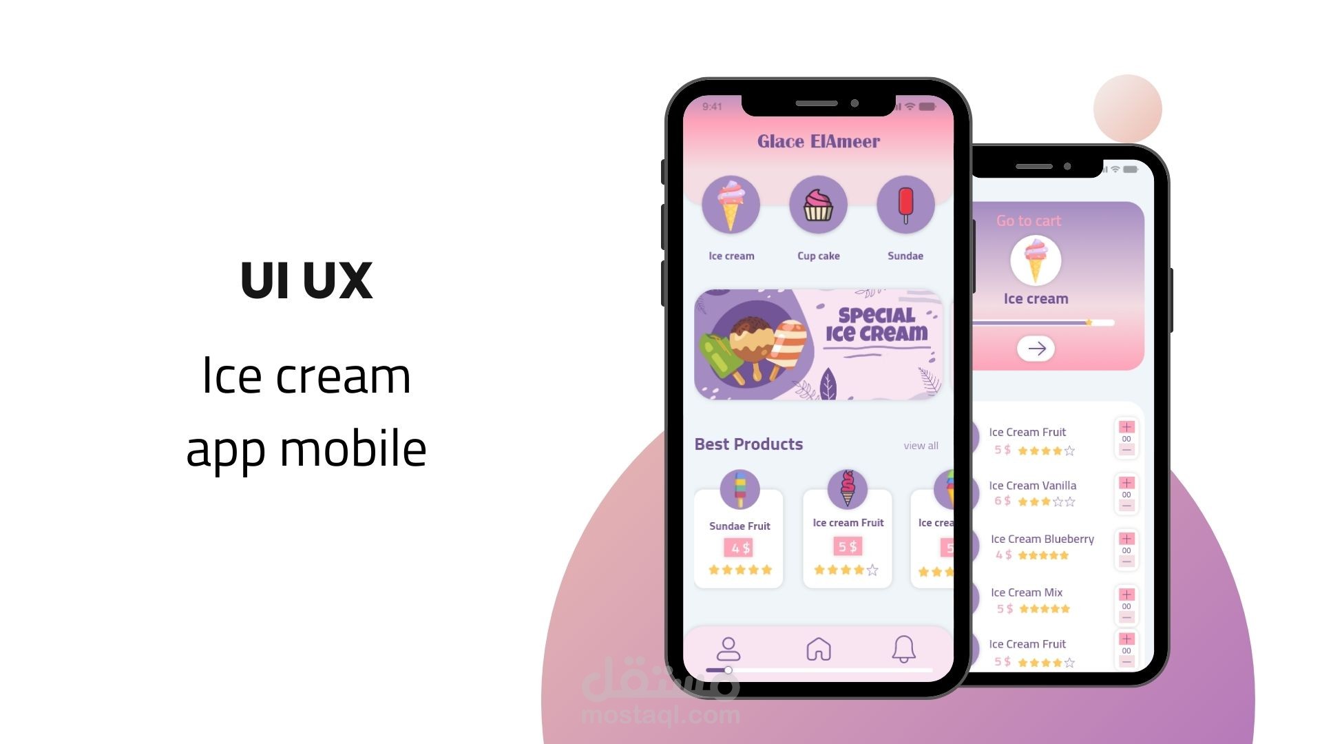 Ice cream app mobile | مستقل