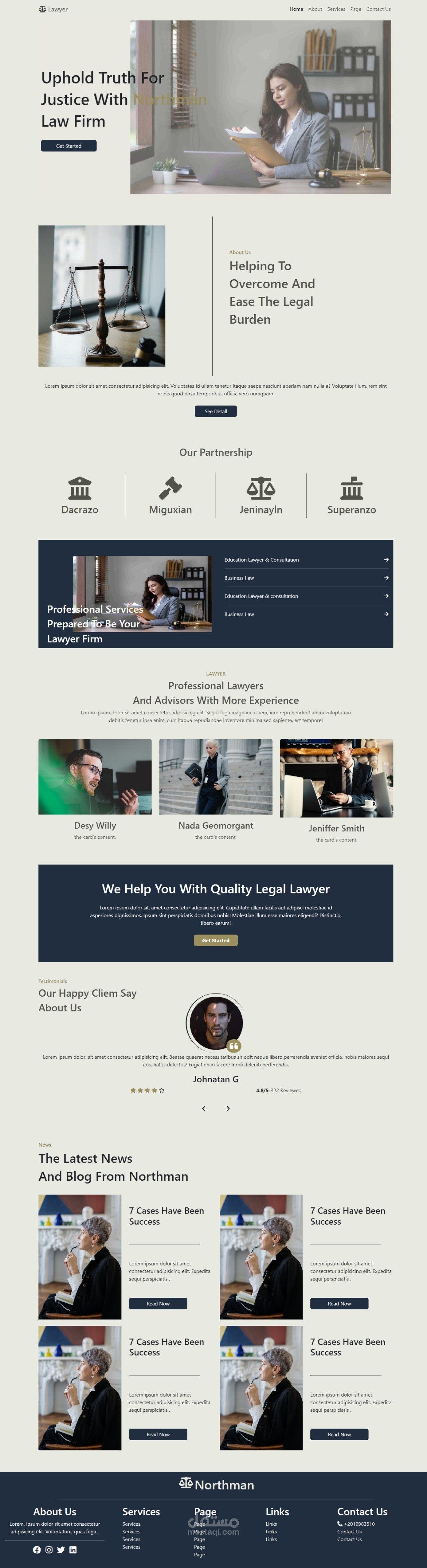 Lawyer Template | مستقل