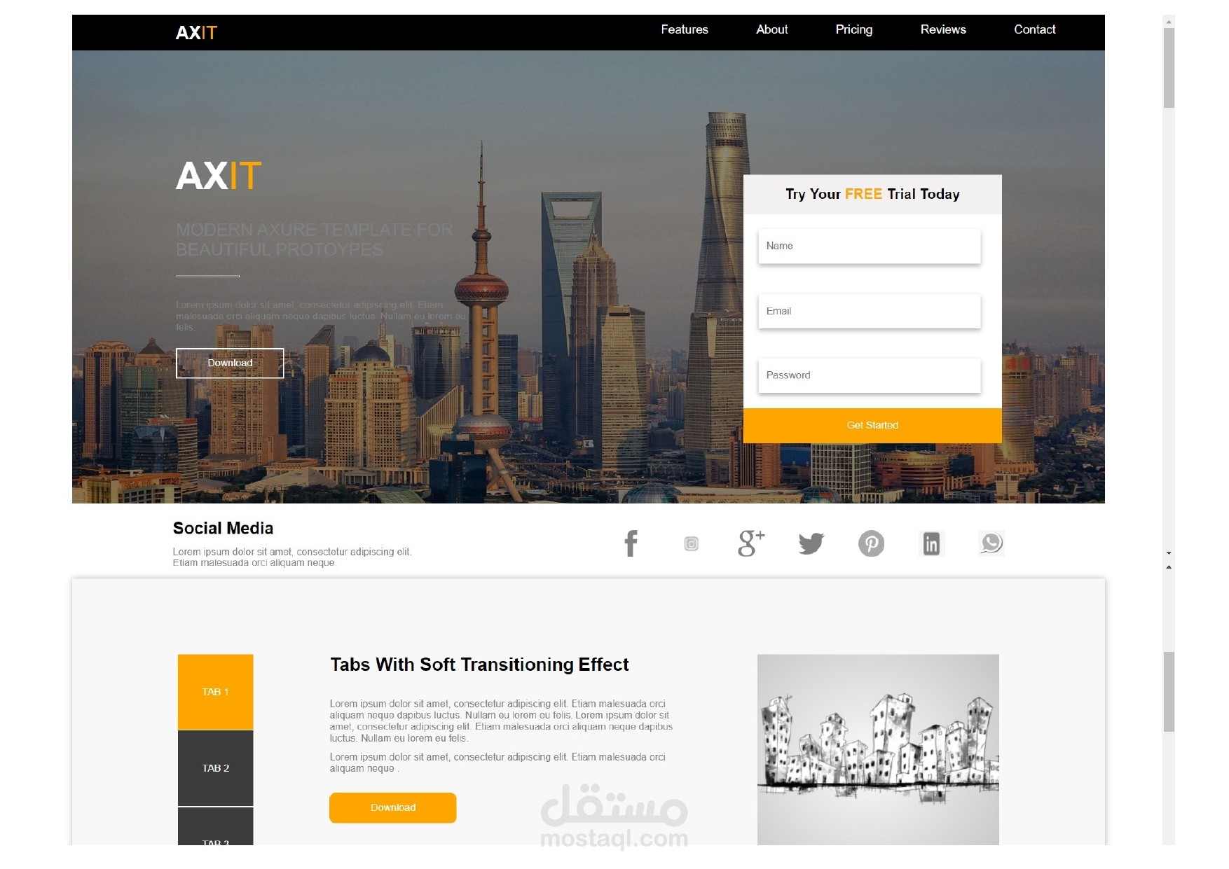 موقع لشركة سياحة HTML - CSS - Bootstrap | AXIT | مستقل