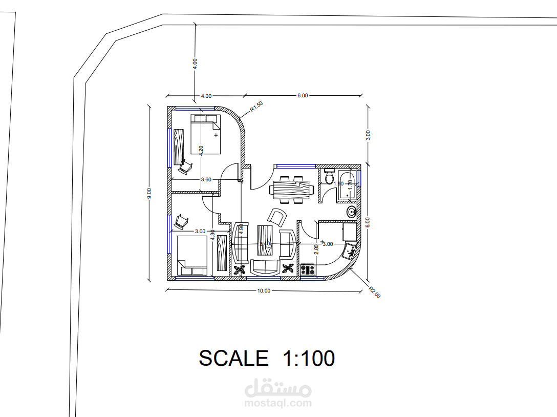 Design for simple house 70 meter square | مستقل
