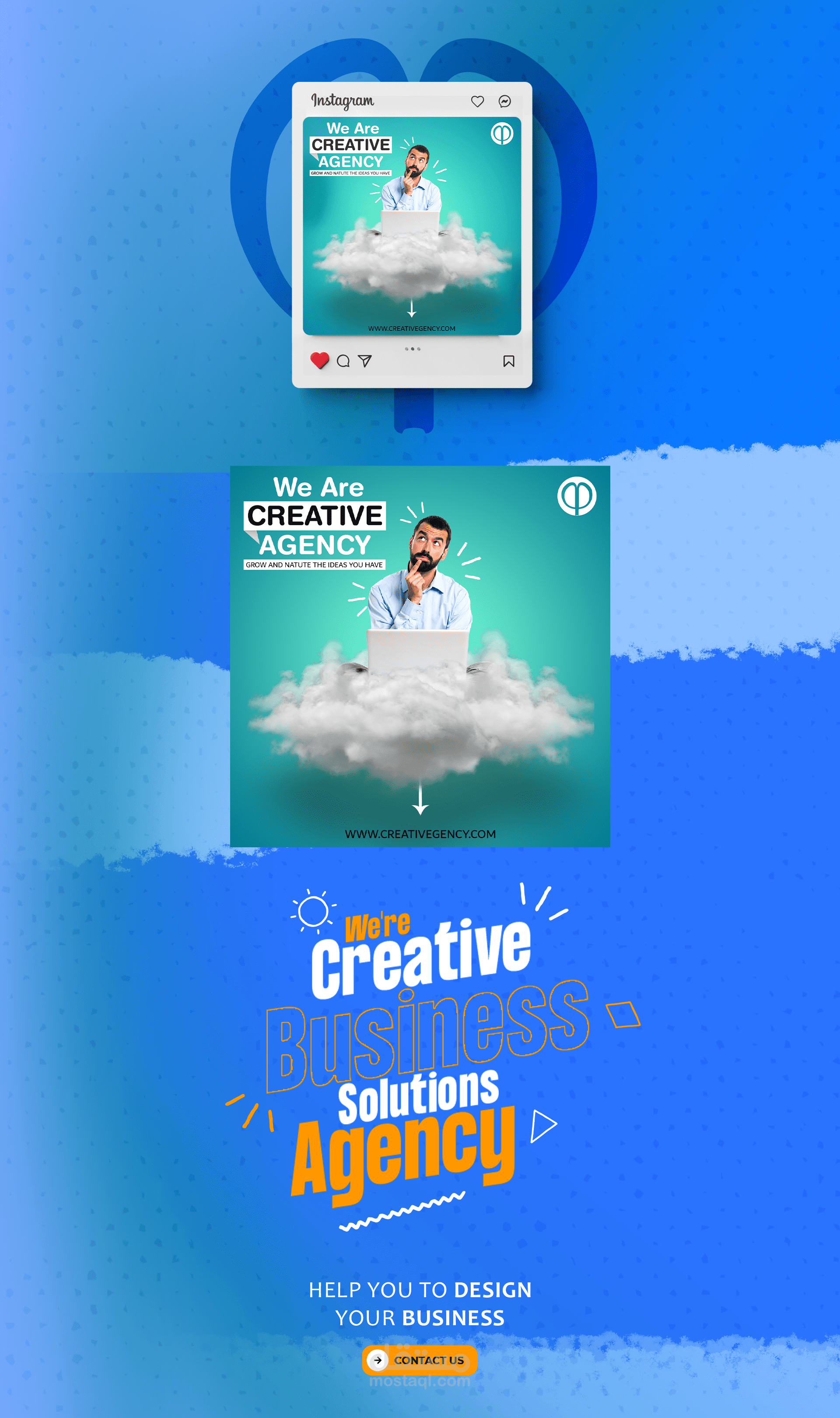 Agency social media advertisement post design | مستقل