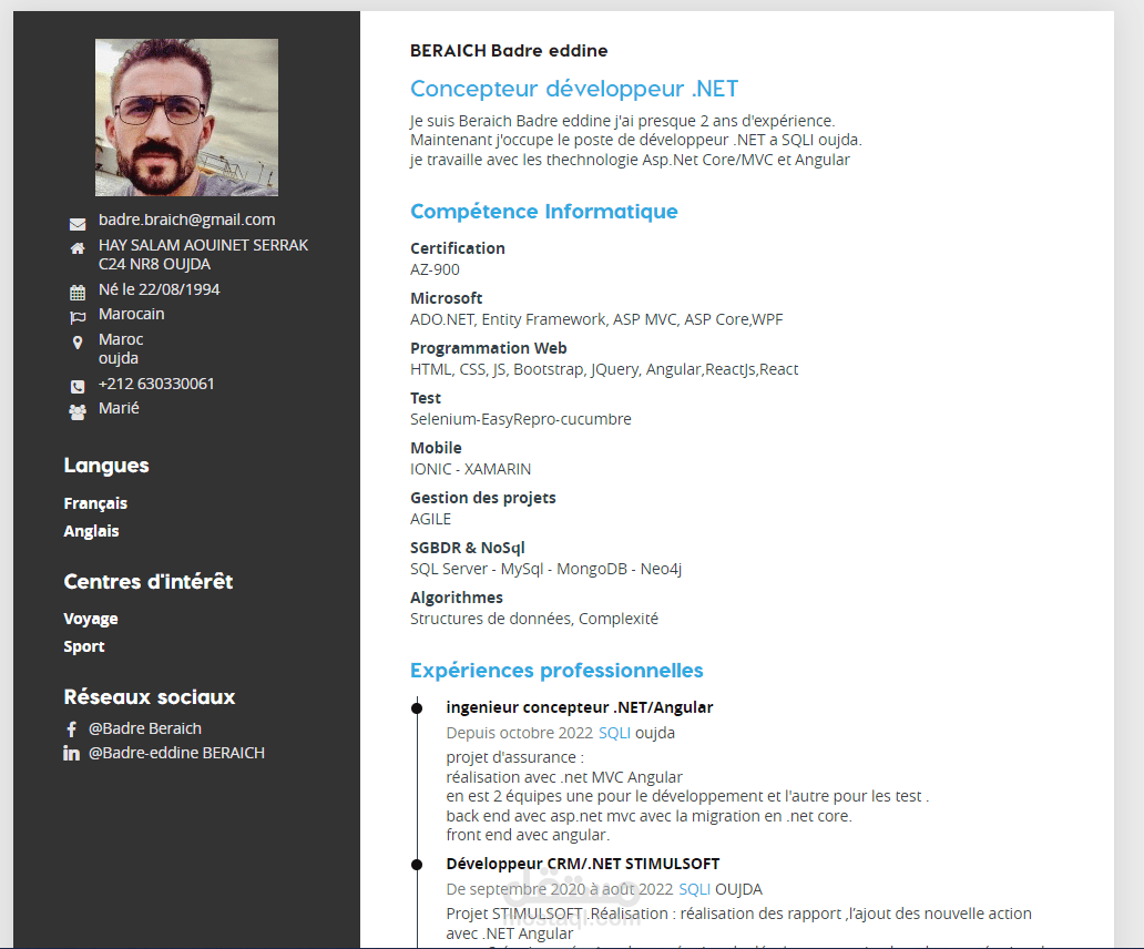 Creation De Cv Gratuit